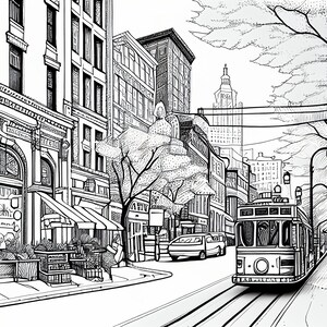 Exploring the City: Detailed Coloring Pages for All Ages" PRINT & PAINT ...