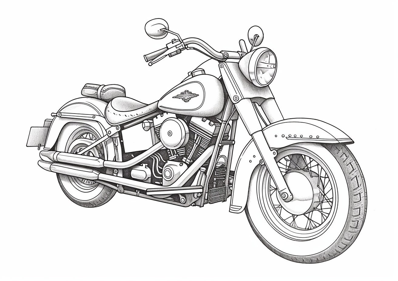 Harley Heritage: 20 Iconic Harley-davidson Coloring Pages || PDF ...