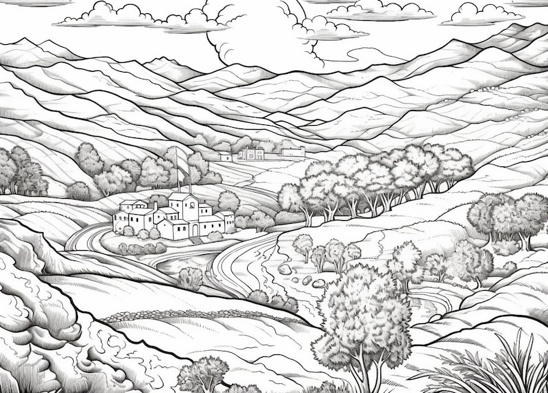 42 Promised Land Bible Coloring Pages | Old Testament Stories Printable ...
