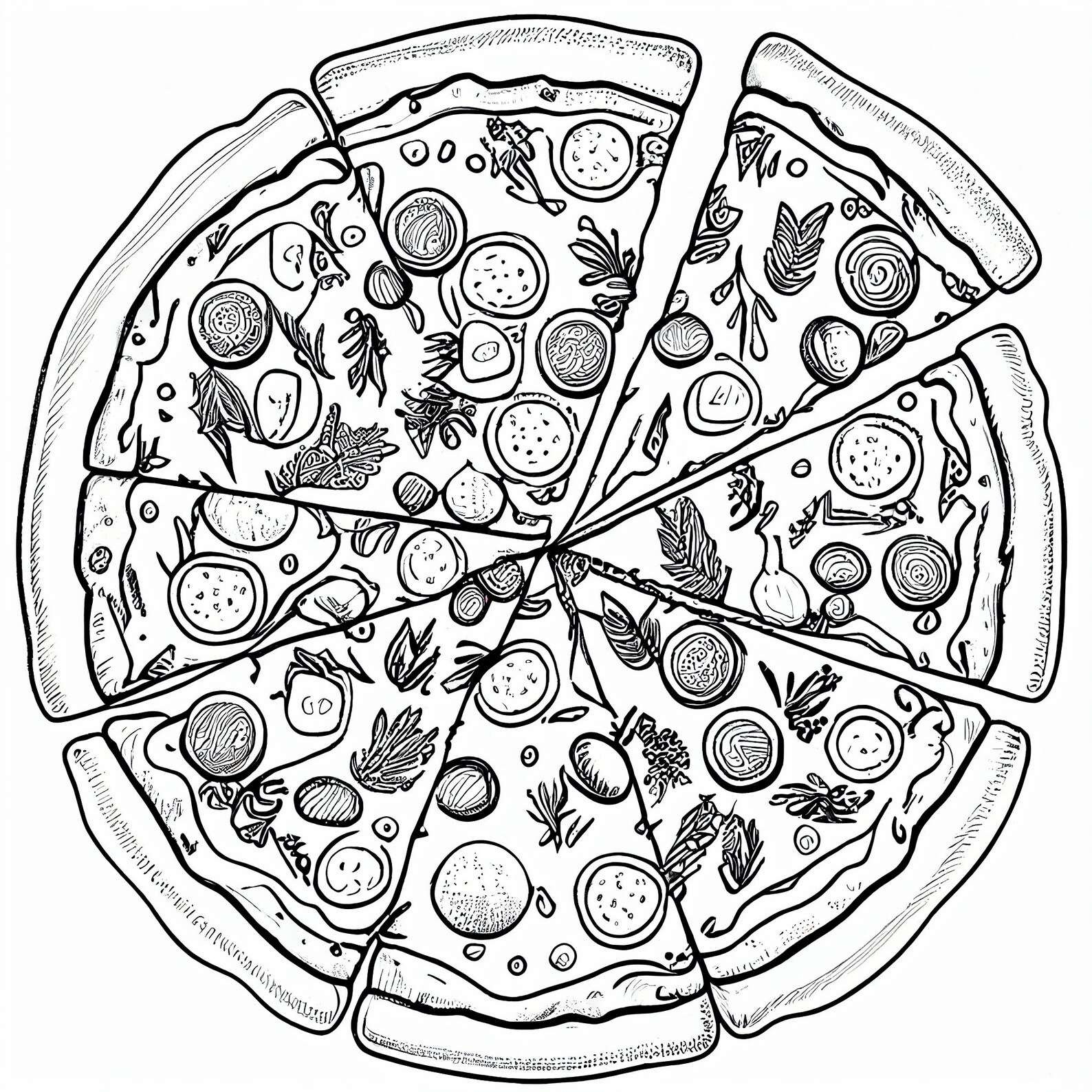 Deliciously Fun: Pizza Coloring Pages for Pizza Lovers of All Ages ...