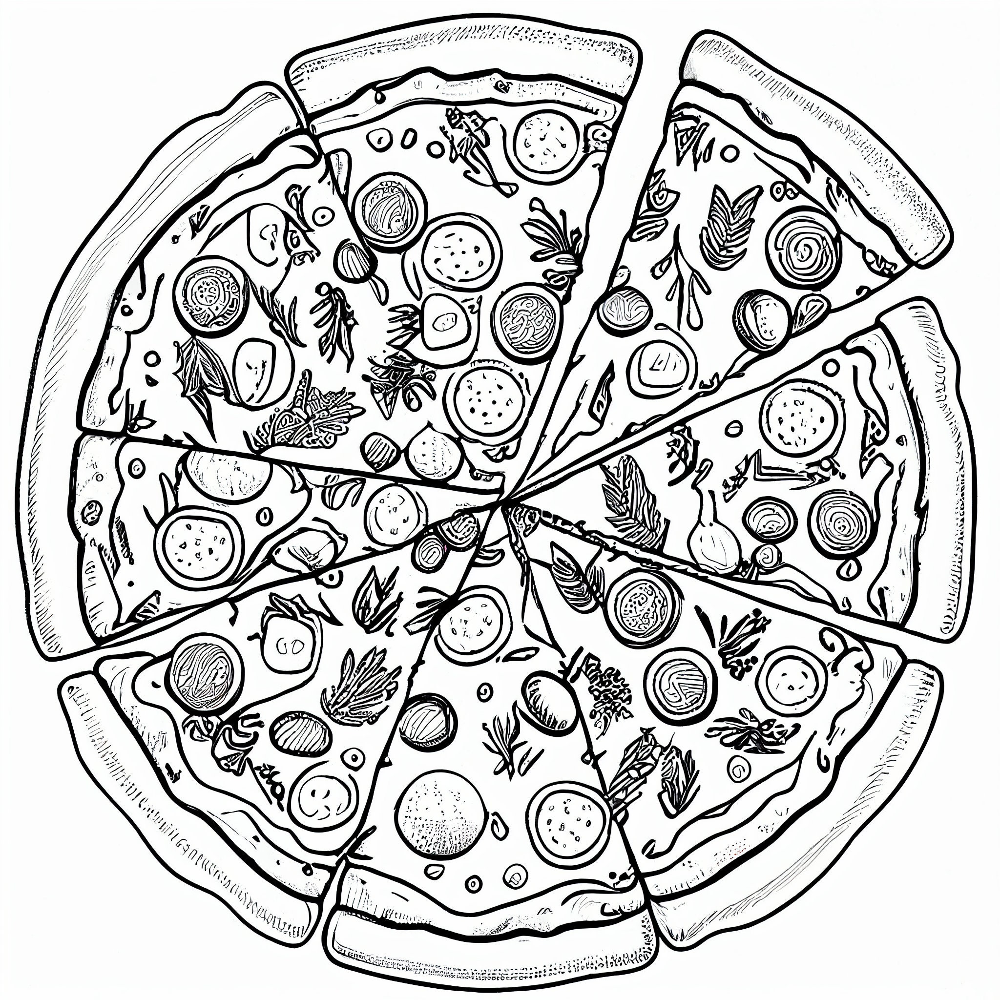 Deliciously Fun: Pizza Coloring Pages for Pizza Lovers of All Ages 24 ...