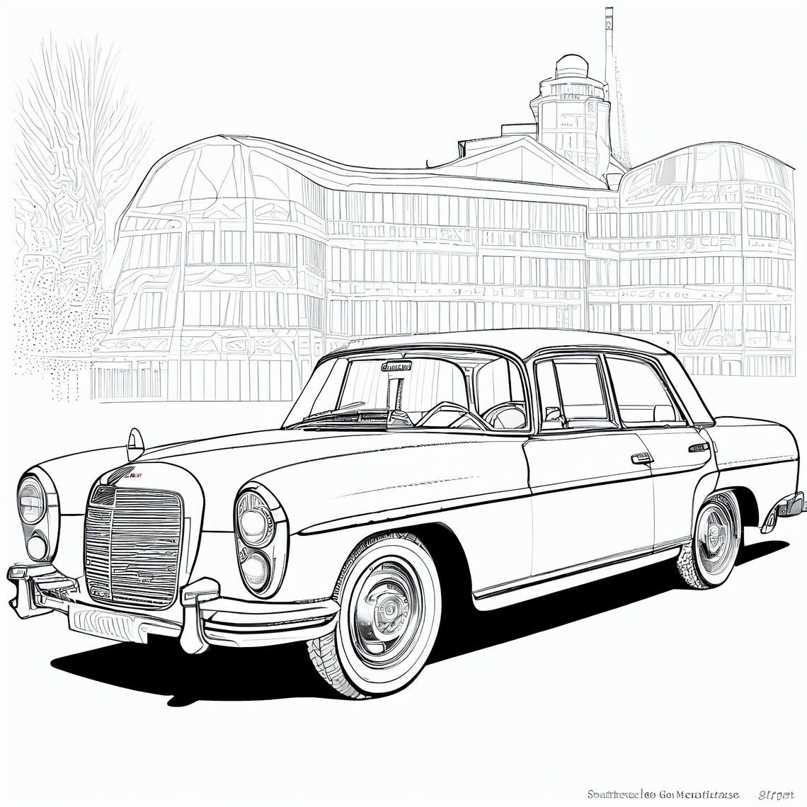 24 Mercedes Benz Coloring Pages for Kids and Adults Instant - Etsy