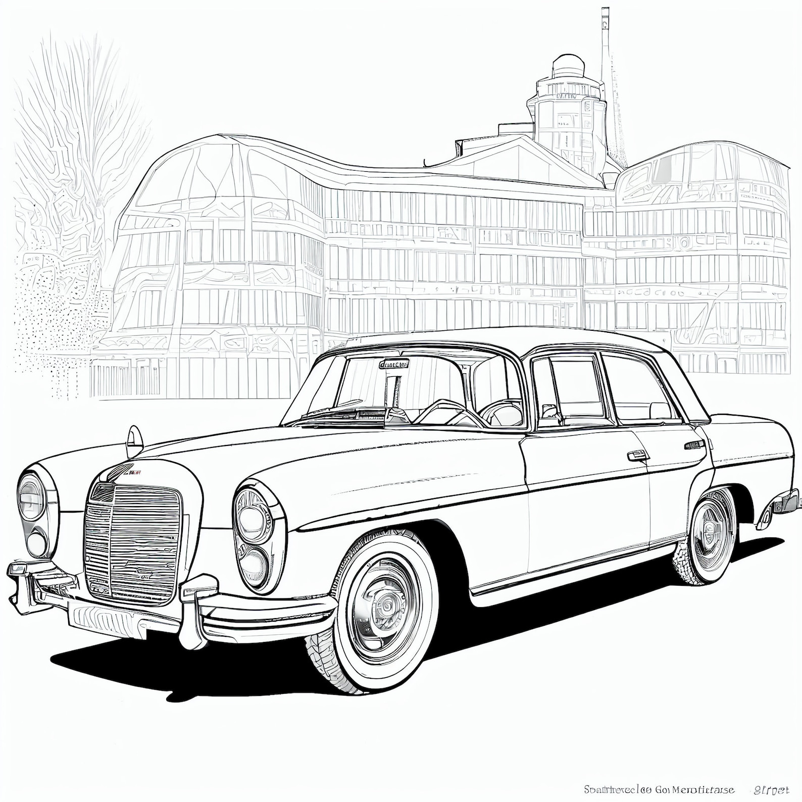 24 Mercedes Benz Coloring Pages for Kids and Adults Instant - Etsy