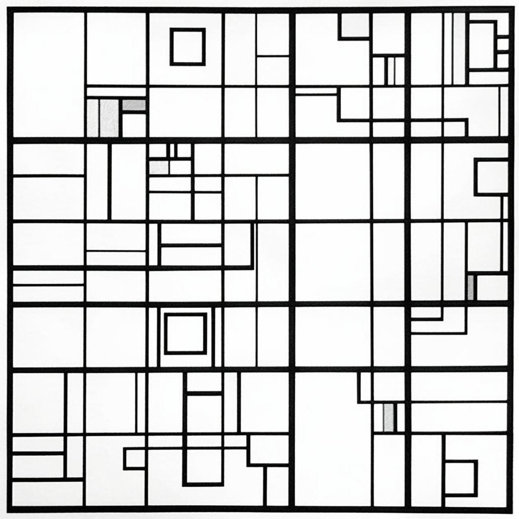 Piet Mondrian Coloring Pages | 30 Colorful Geometry Pages: Exploring ...