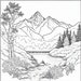 Explore Majestic Mountains With 20 Coloring Pages for Kids and Adults ...