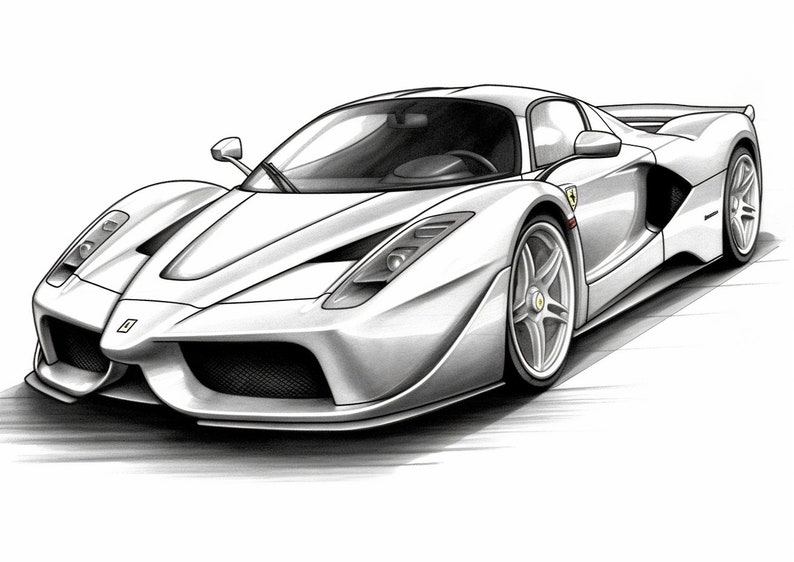 50 Ferrari Coloring Pages - Instant Download! PDF - Etsy