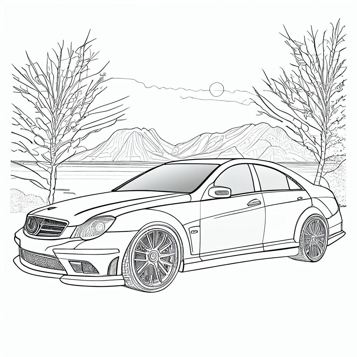24 Mercedes Benz Coloring Pages for Kids and Adults Instant - Etsy