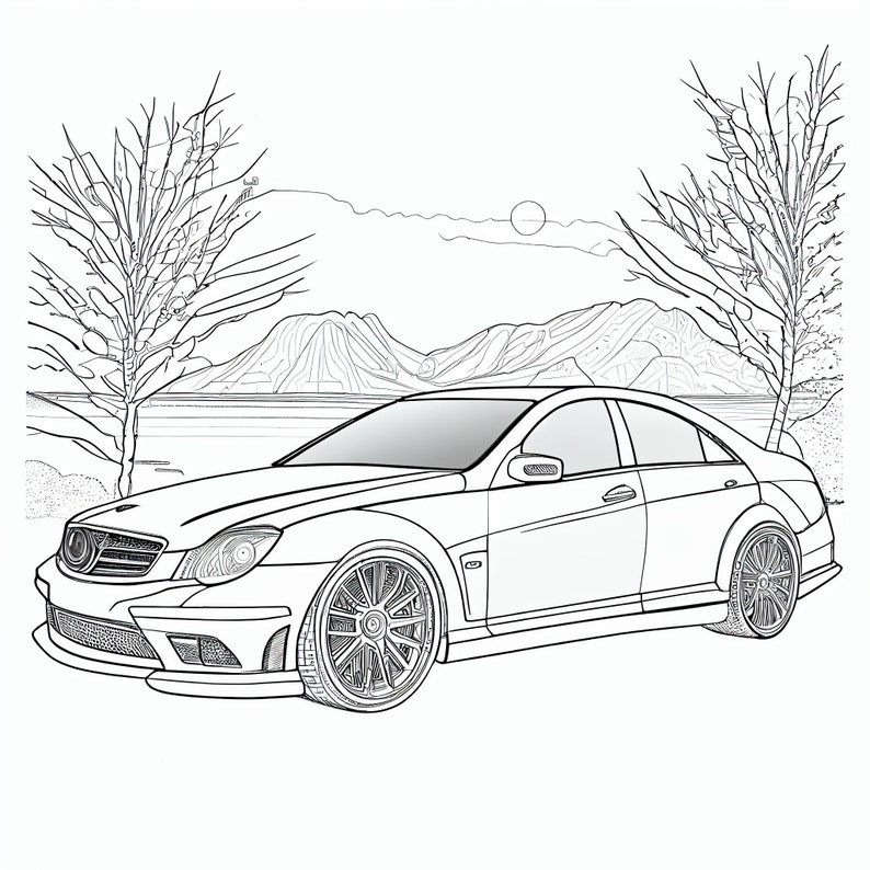 24 Mercedes Benz Coloring Pages for Kids and Adults Instant - Etsy