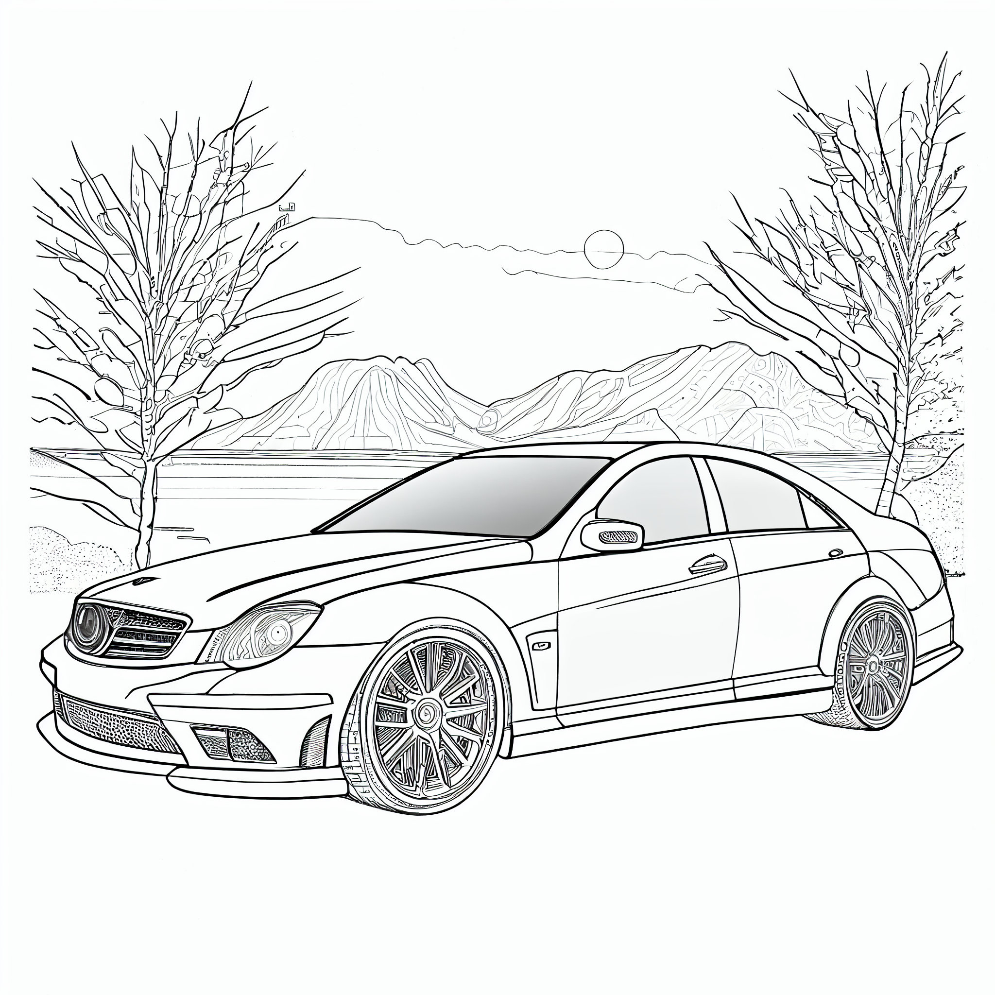 24 Mercedes Benz Coloring Pages for Kids and Adults Instant - Etsy