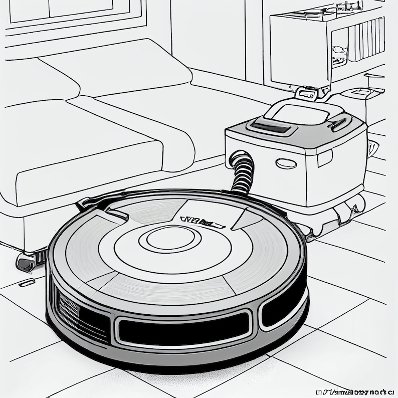 50 ROBOT VACUUM CLEANER || Coloring Pages for Instant Download ...