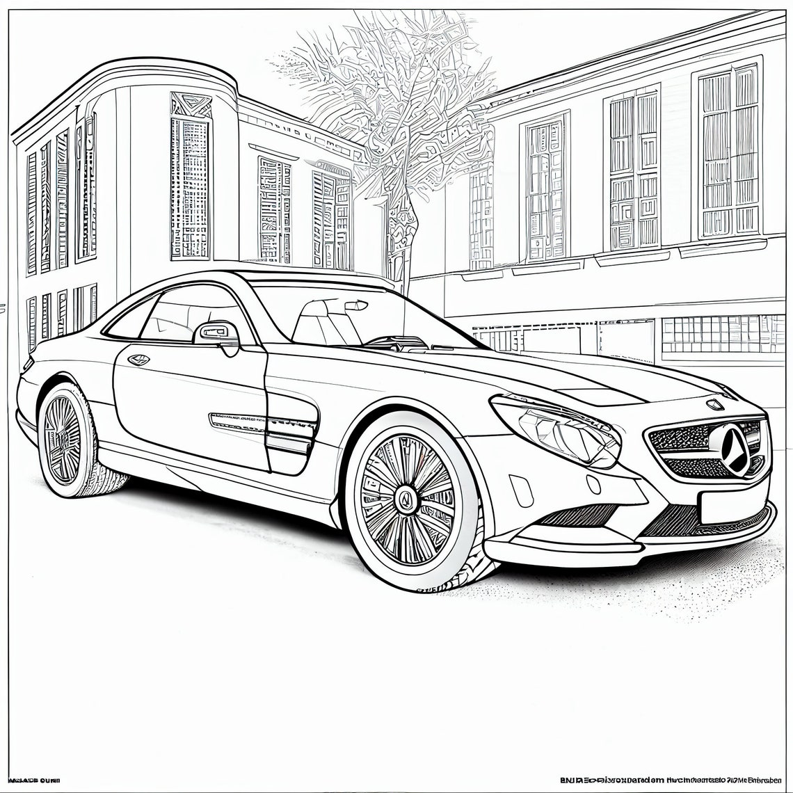 24 Mercedes Benz Coloring Pages for Kids and Adults Instant - Etsy