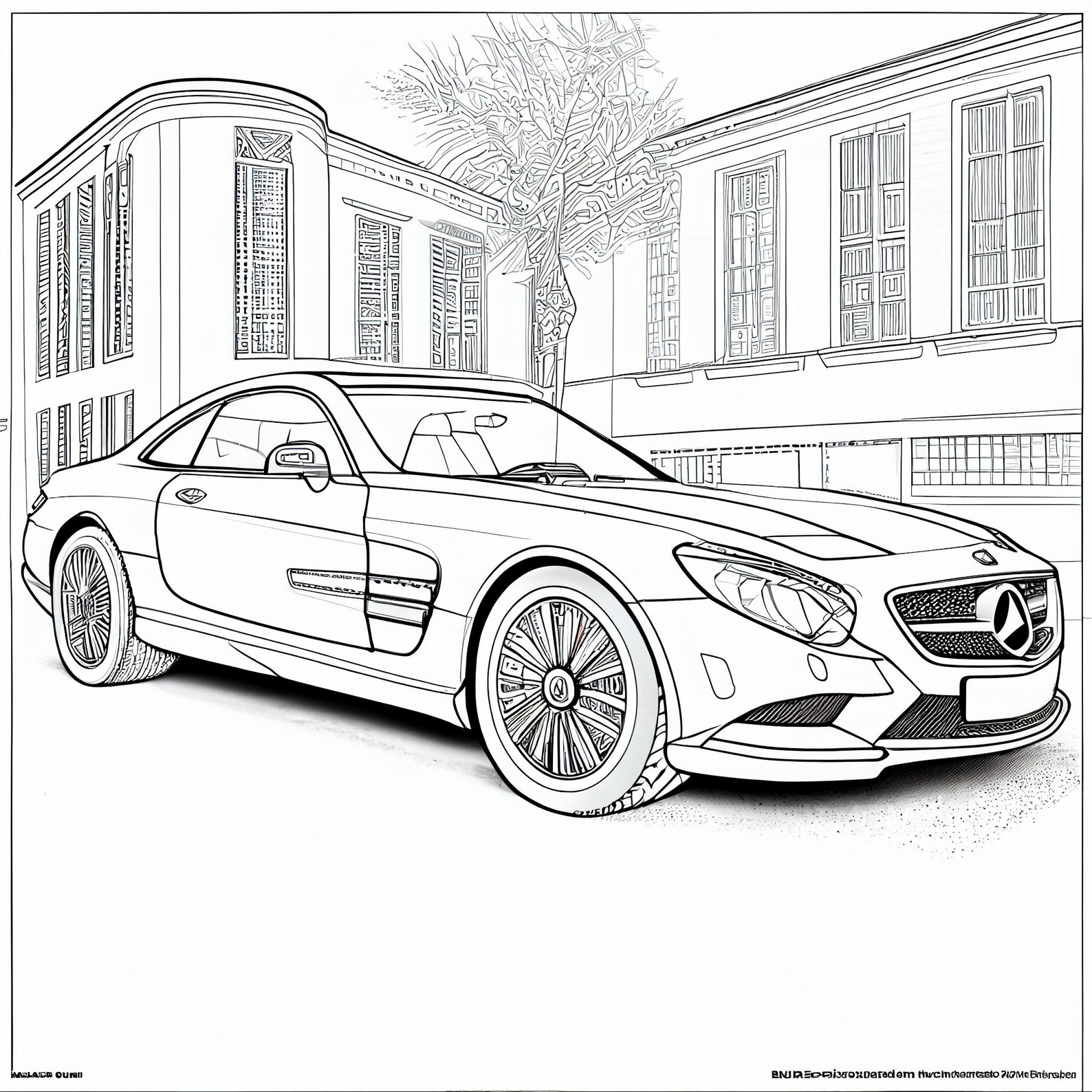 24 Mercedes Benz Coloring Pages for Kids and Adults Instant - Etsy