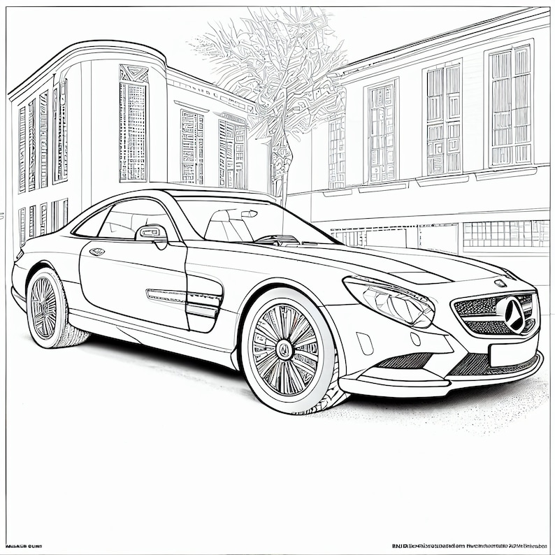 24 Mercedes Benz Coloring Pages for Kids and Adults Instant - Etsy