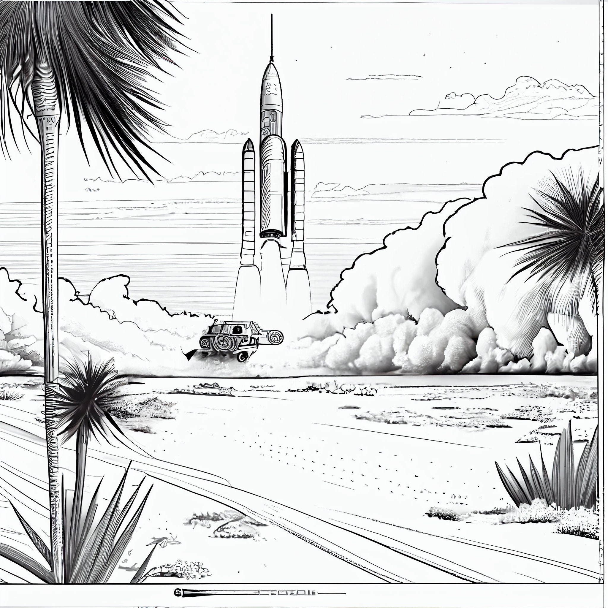 20 NASA Rocket Coloring Pages for Kids and Adults - Instant Download ...