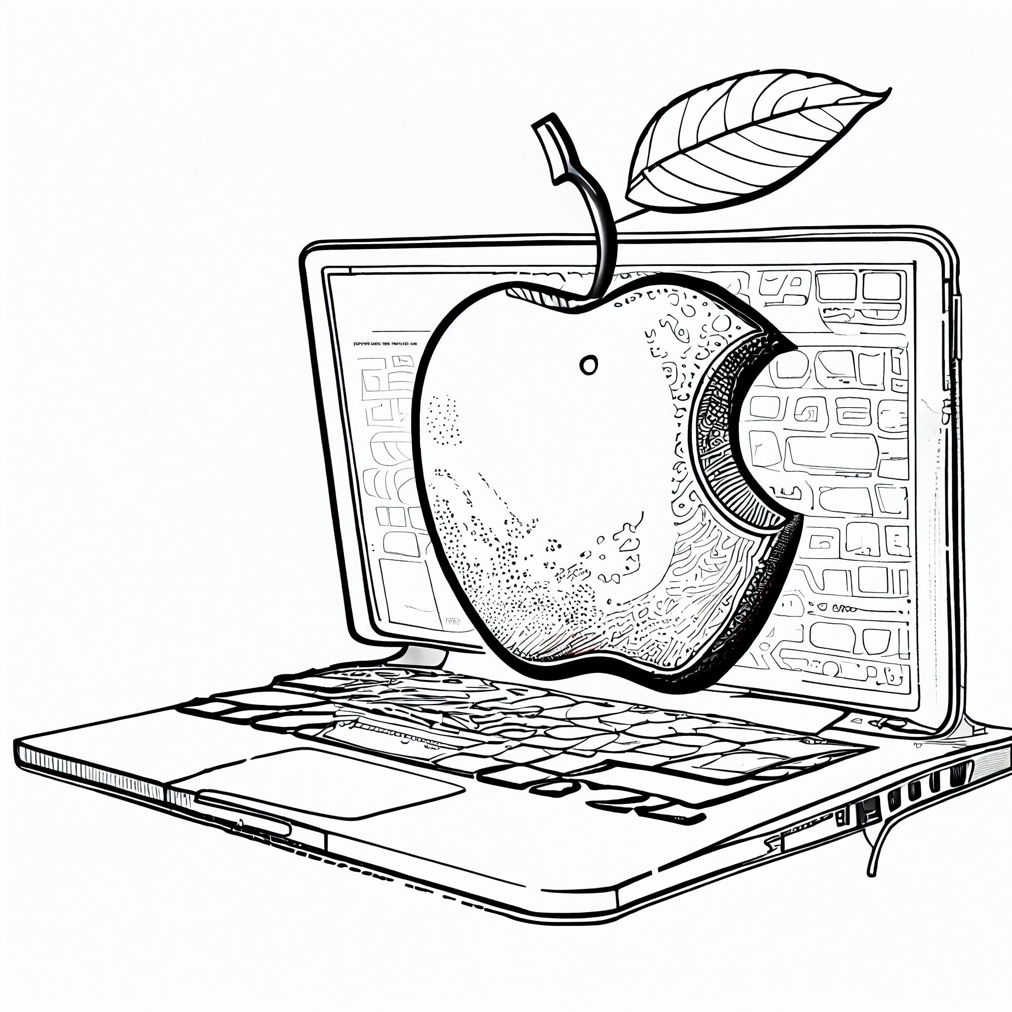 50 Laptop Coloring Pages || for Print and Instant PDF Download || Get ...