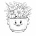 Smiling Blooms: Flower Pot Coloring Pages Filled With Joy and ...