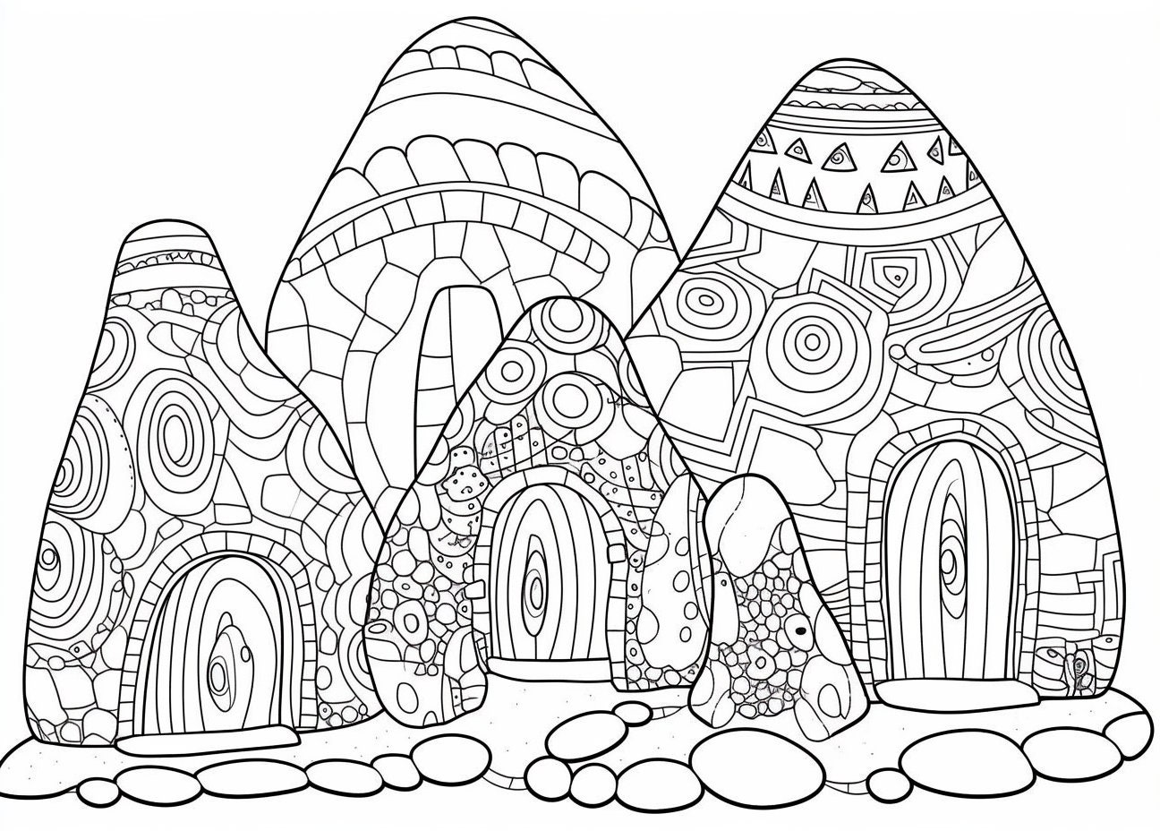 Hundertwasser Coloring Page Sketch Coloring Page