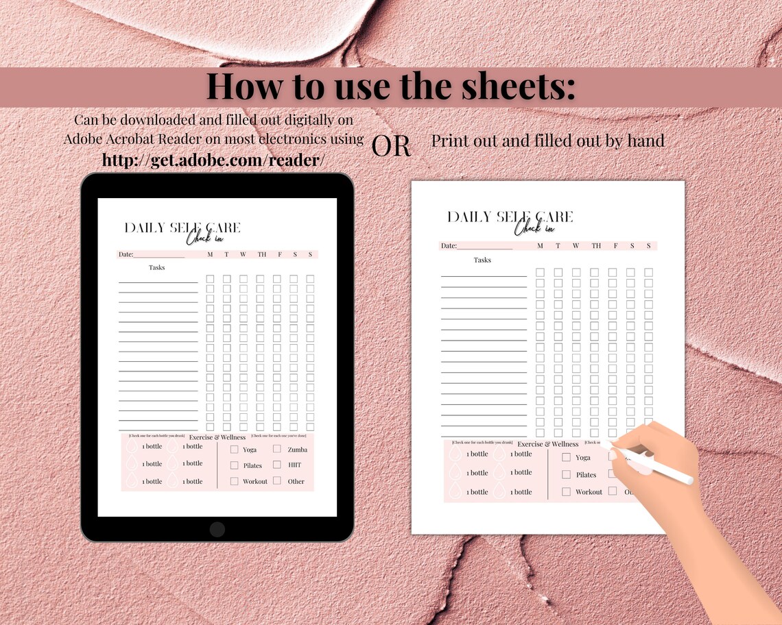 Self-care Checklist for Mental Stability and Wellness, Morning ...