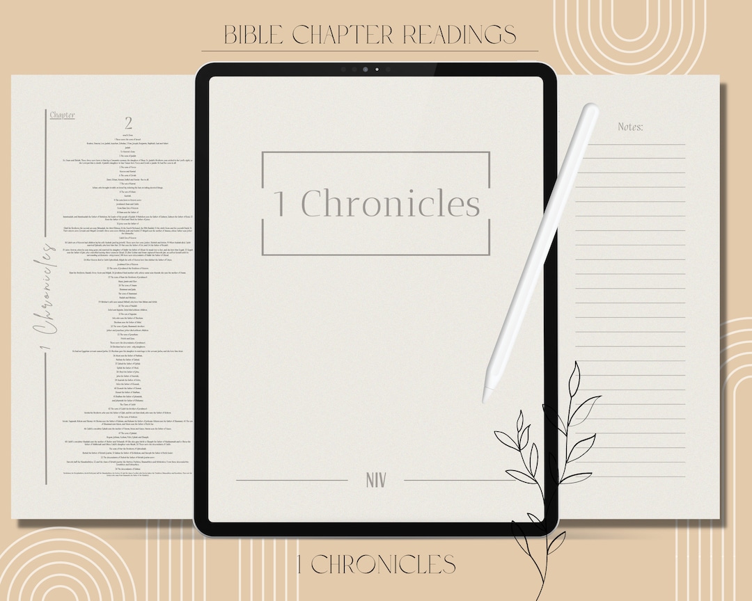 The Book of 1 Chronicles Bible Readings Bible Study Notes - Etsy