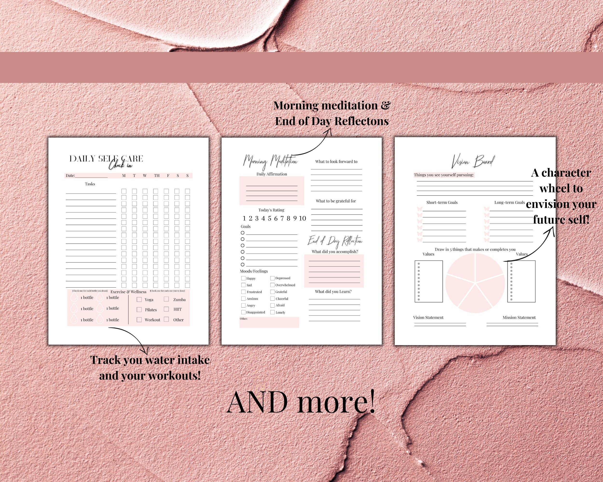 Self-care Checklist for Mental Stability and Wellness, Morning ...