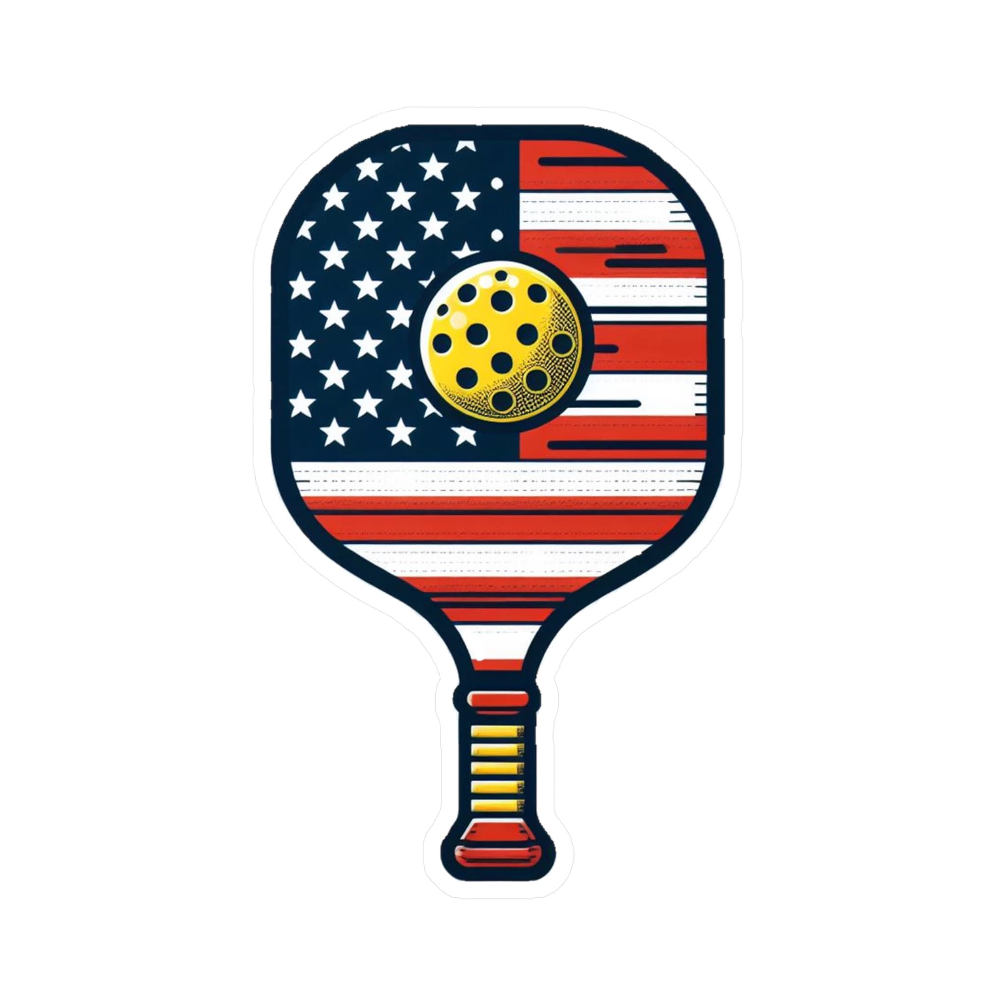 Pickleball Vinyl Decal 4x6 Pickleball Sticker, American Flag Pickleball ...