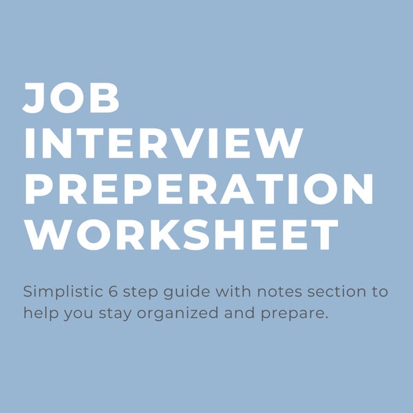 Job Interview Cheat Sheet - Etsy