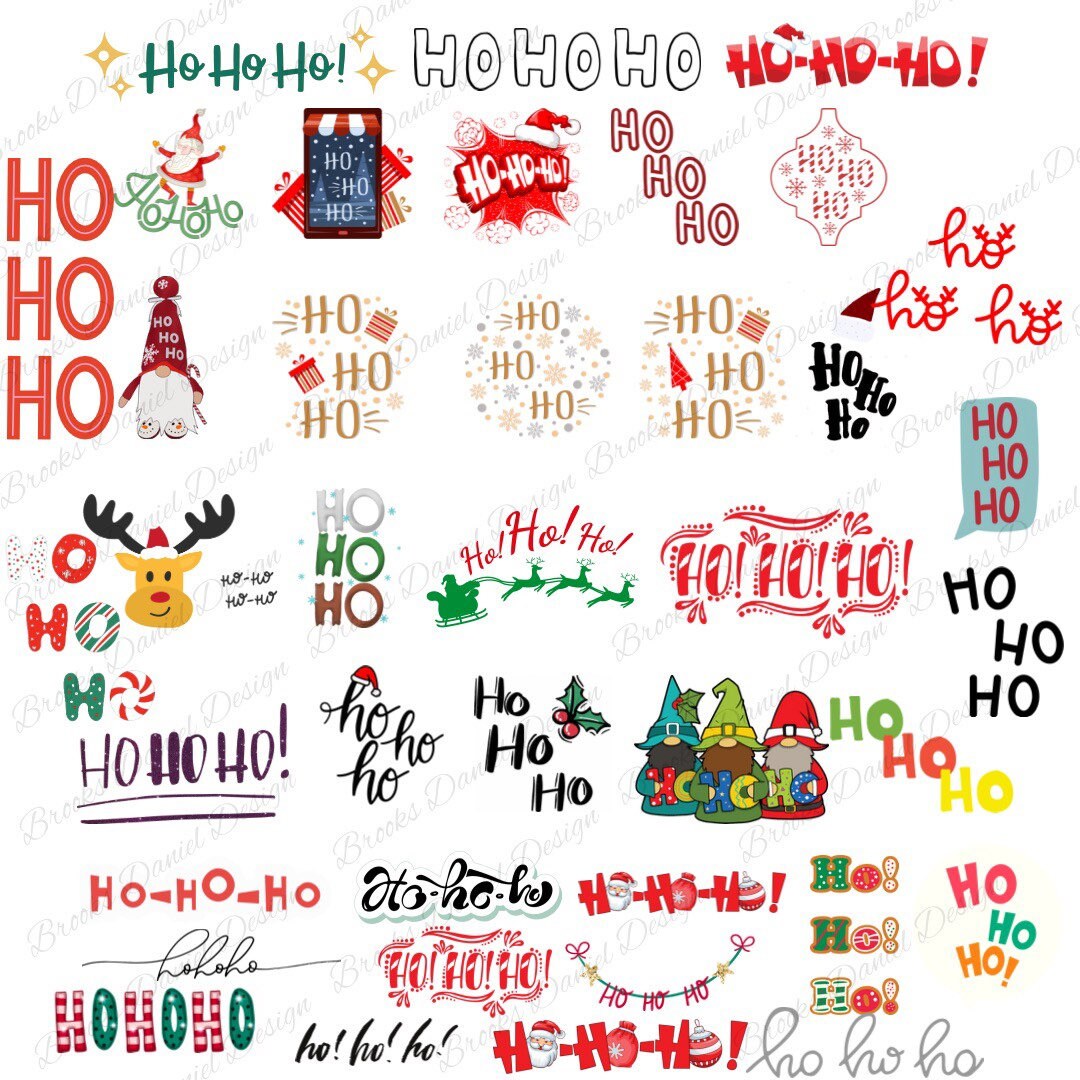 41 Christmas Ho Ho Ho Digital Download PNG Christmas Letters - Etsy