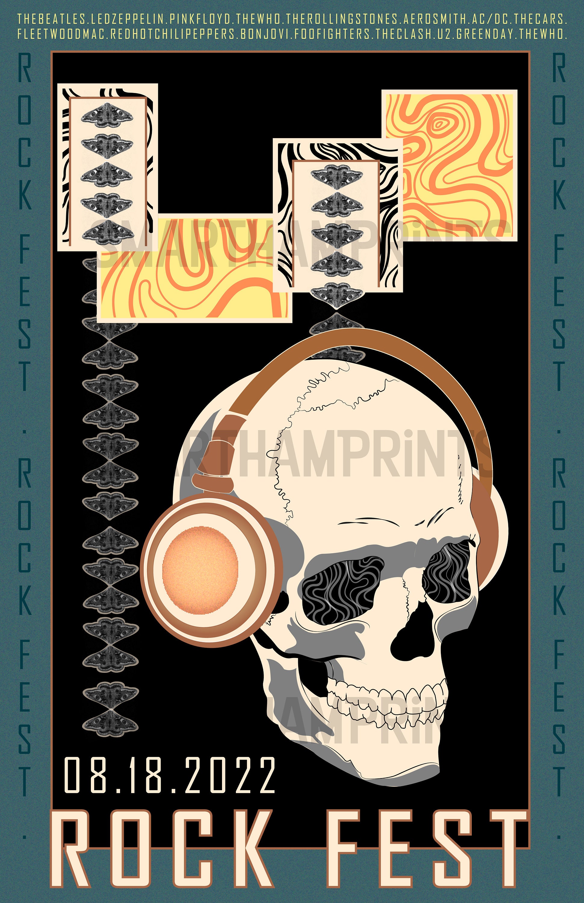 Fake Music Festival Poster, Music Printable Wall Art, Instant Download ...