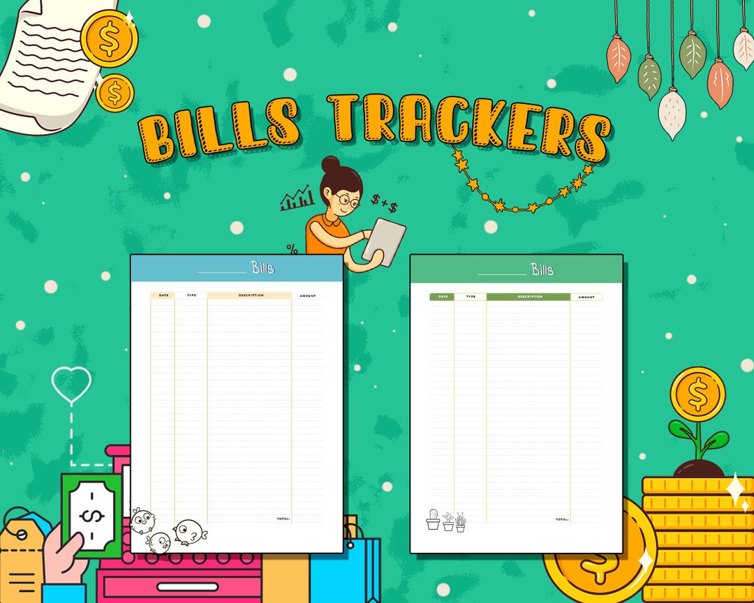 Printable Bills Tracker Medical Bills Bills Chart Money - Etsy