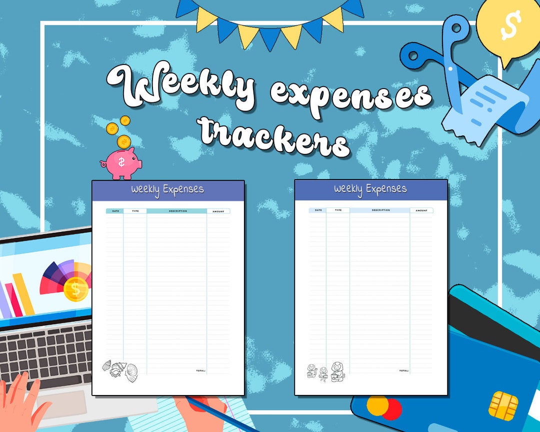 Printable Weekly Expense Tracker Weekly Budget Budget - Etsy