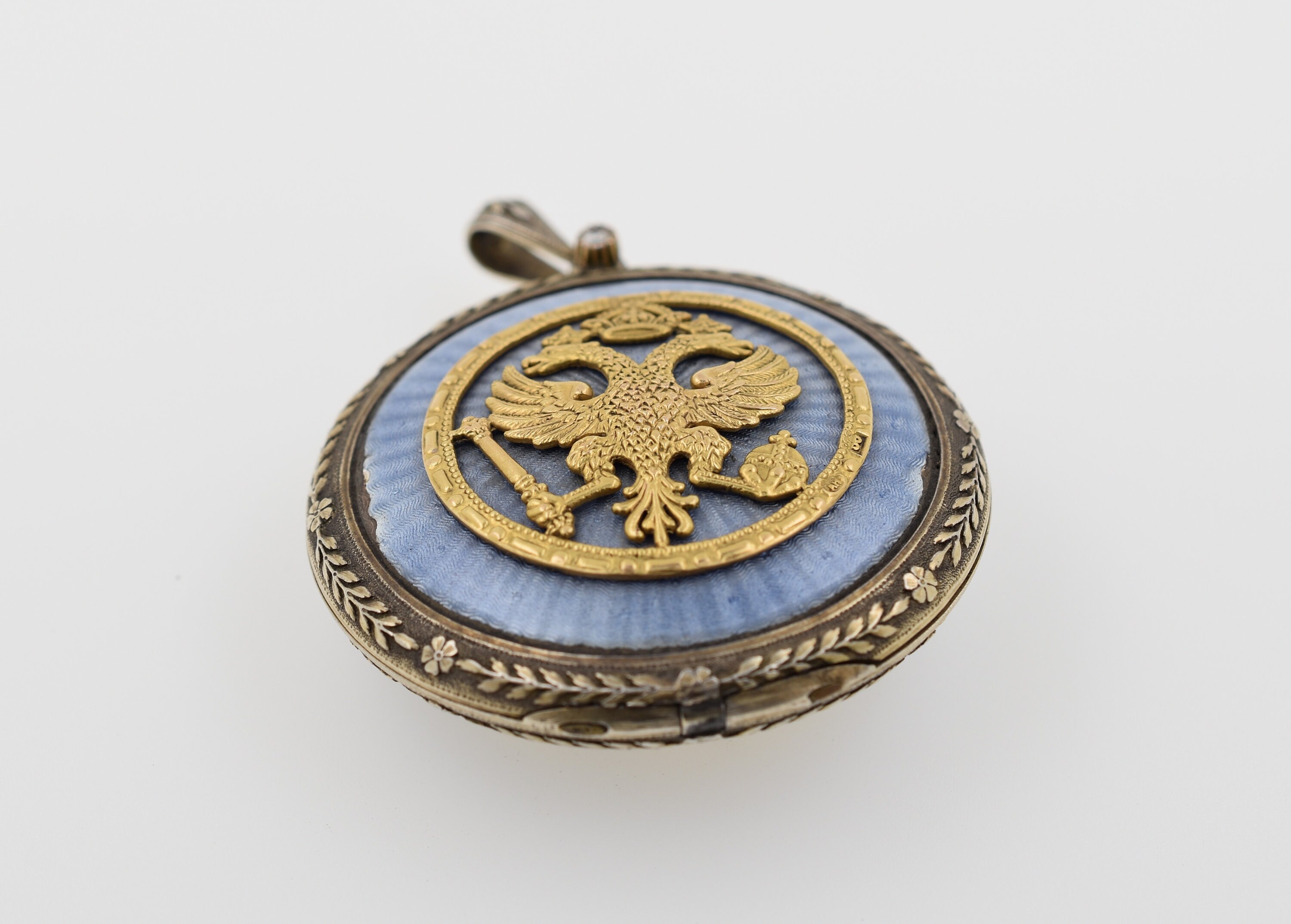 Antique Fabergé Imperial Jeweled Powder Compact Pendant A.W. Holmstrom ...