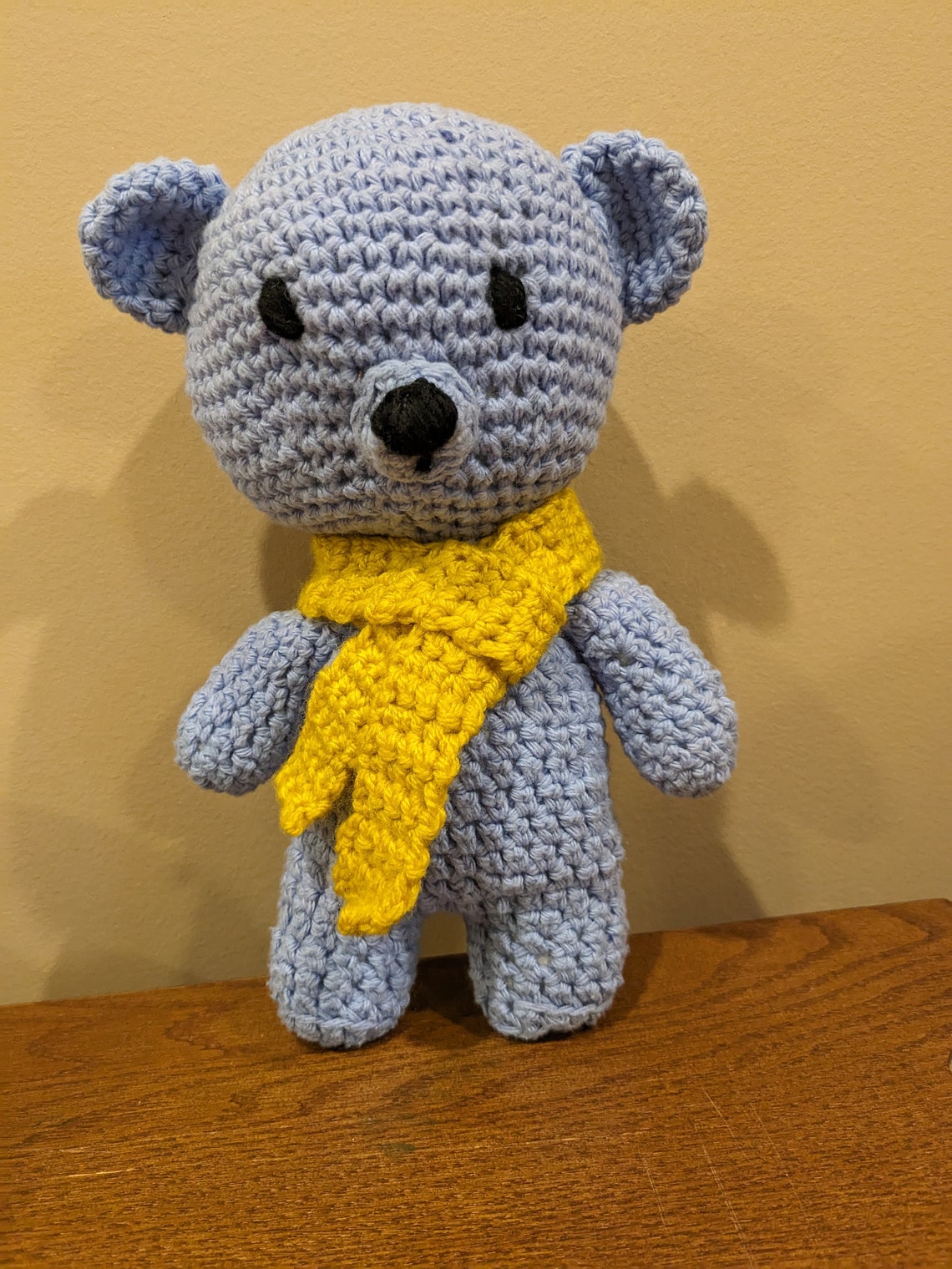 Crocheted Stuffed Blue Bear Toy-animal - Etsy