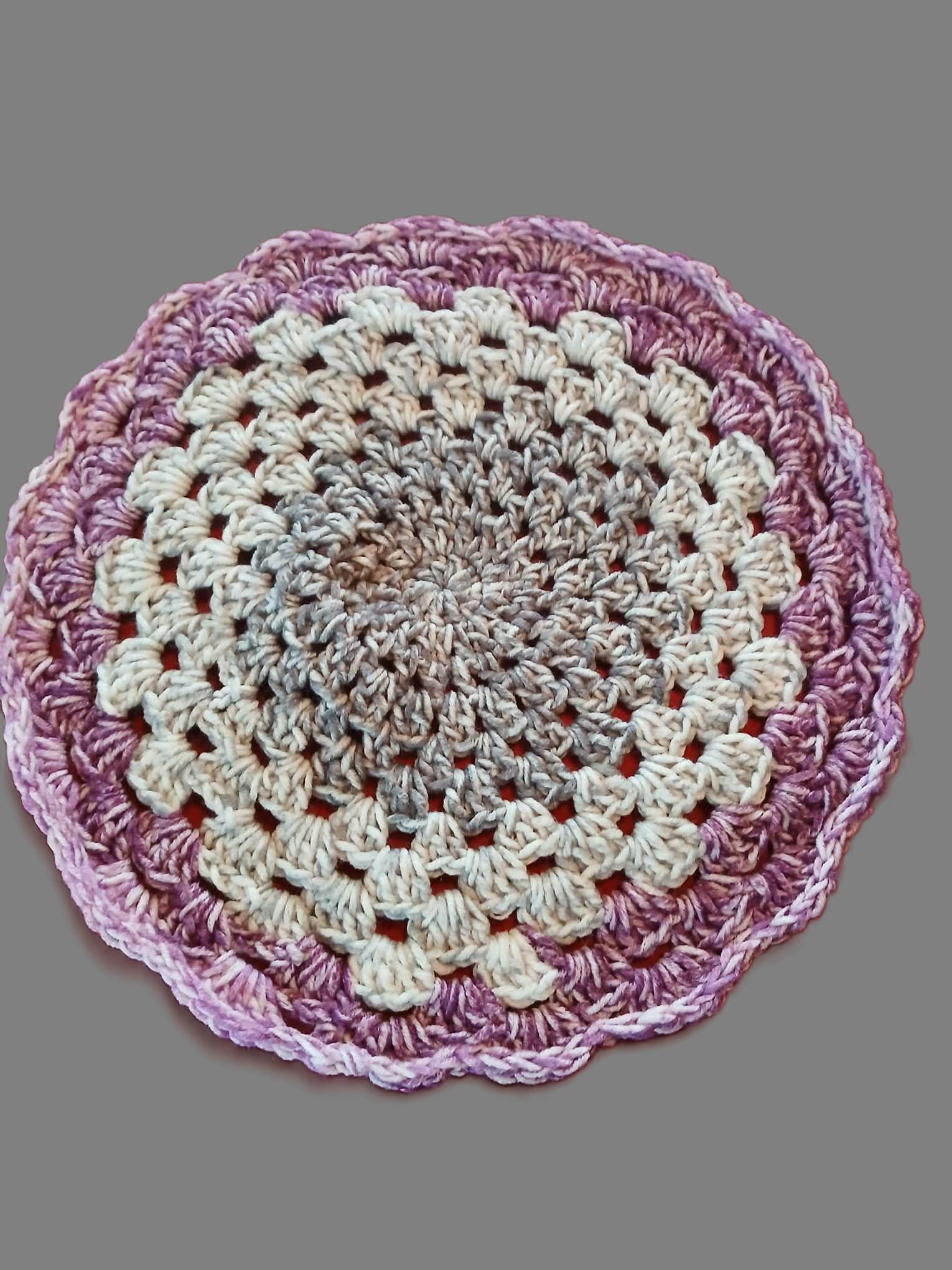 Doilies-round, 12.5 Inch Circumference. Victorian Style. Gray and Pink ...