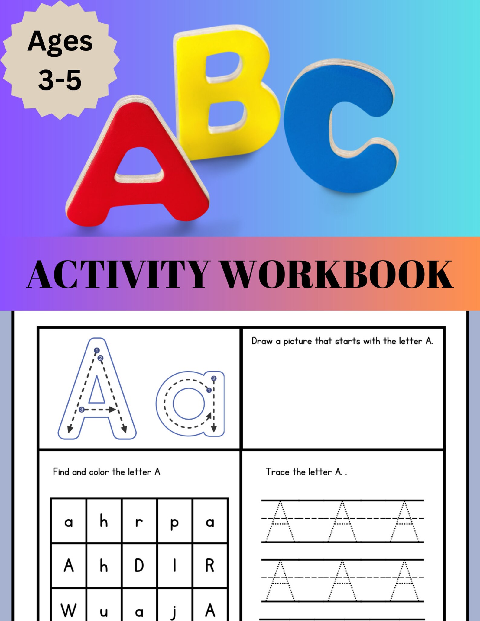 Alphabet Activity Workbook: Fun & Educational Letter Learning ...