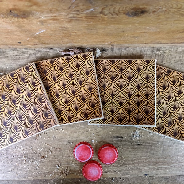 Art Deco Coasters - Etsy