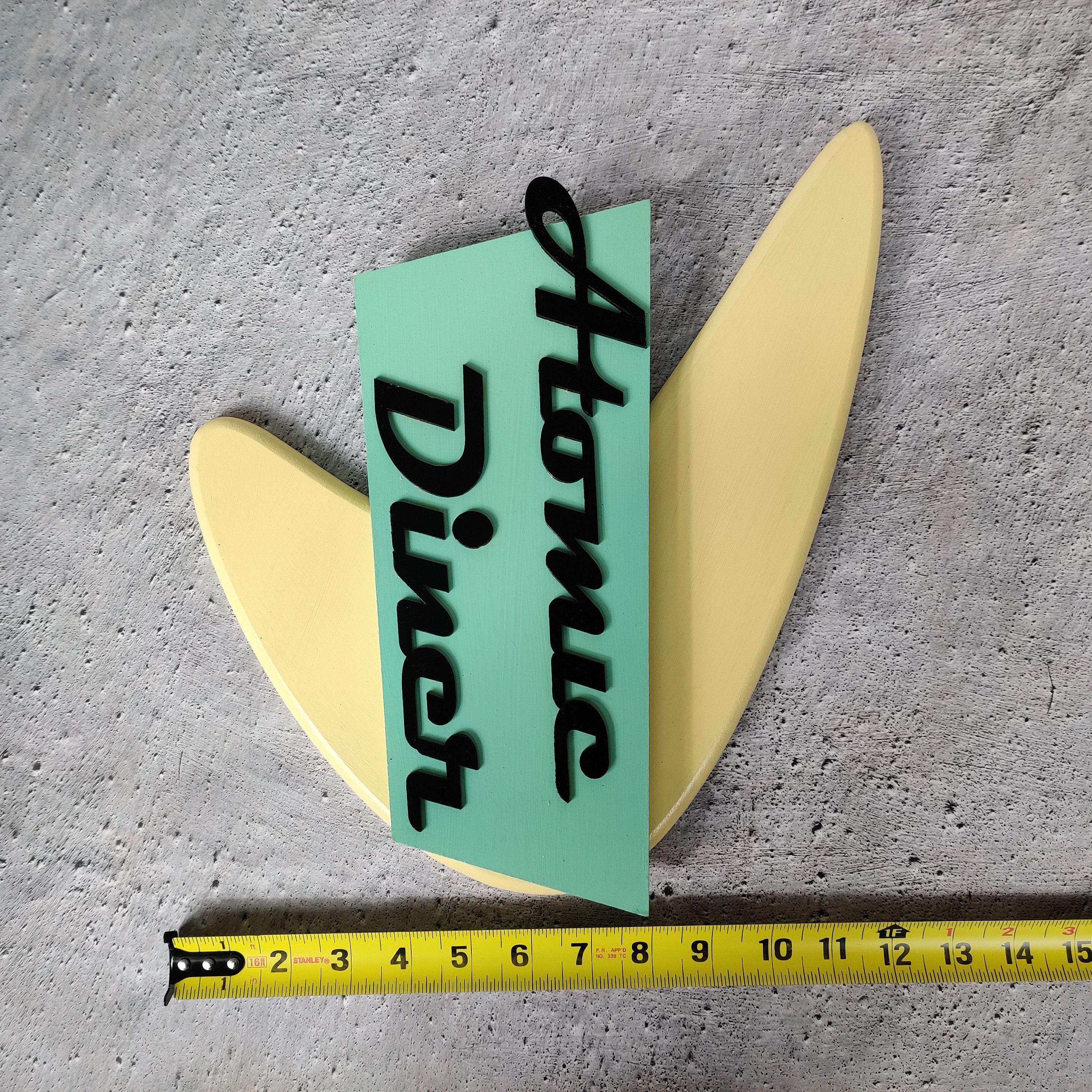 Atomic Diner Sign - Retro Futurism Wall Decor - 1950s Diner Sign - Mid ...