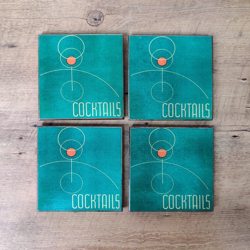Art Deco Coasters - Etsy
