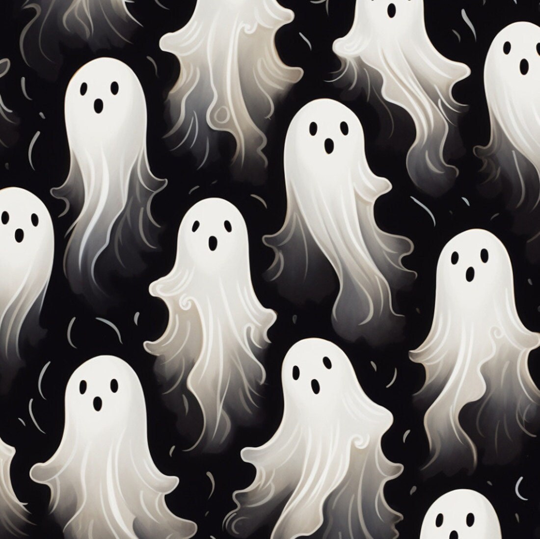 Minimal Ghost Print Aesthetic Printable Halloween Poster Halloween Wall ...