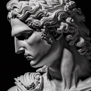 Monochrome Alexander the Great Poster Print | Ancient Greek Wall Art ...