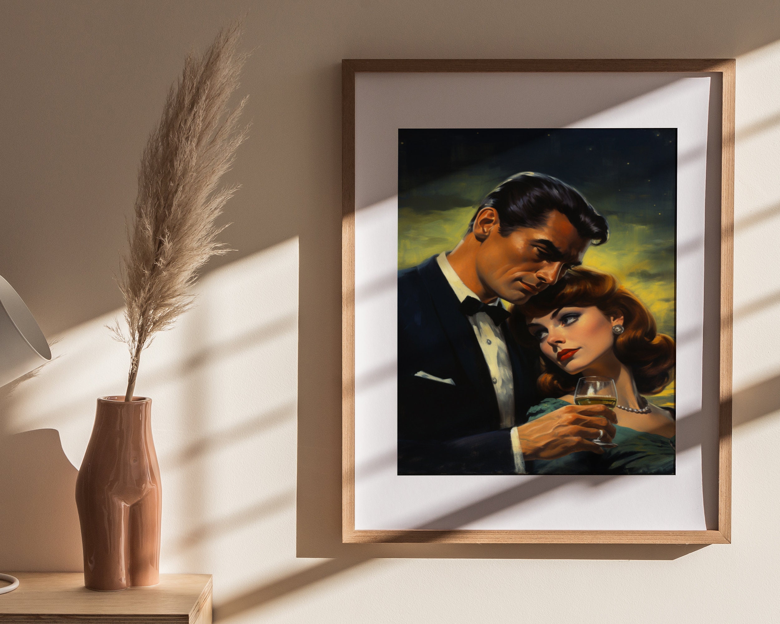 Vintage Horror Art Print | Pulp Art Painting Wall Art | Retro Horror ...