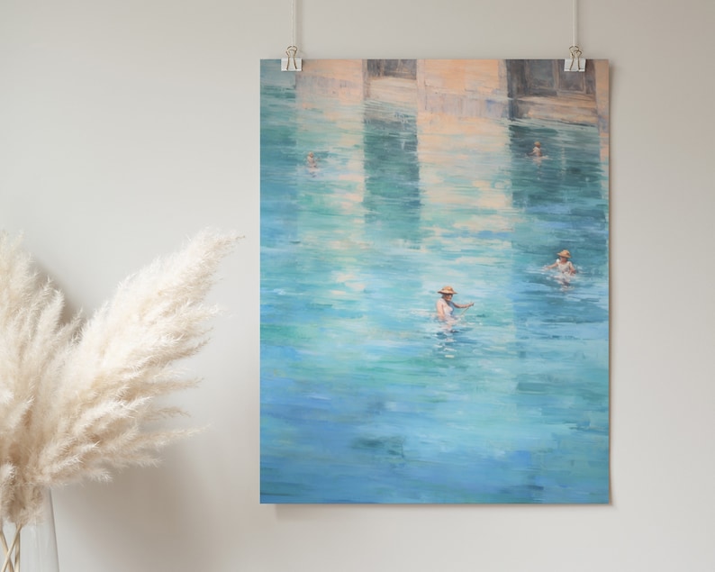 Vintage Swimming Print Swimming Wall Art Gift for Swimmer Cute Swimming ...