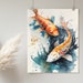Watercolor Koi Fish Poster Print | Japanese Wall Art | Koi Fish Gift ...