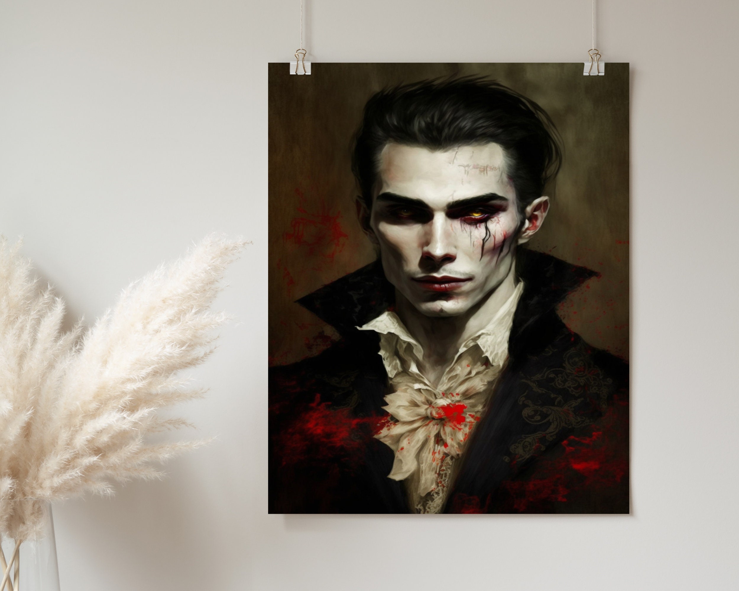 Vampire Painting Poster Print | Dark Academia Wall Art | Halloween ...