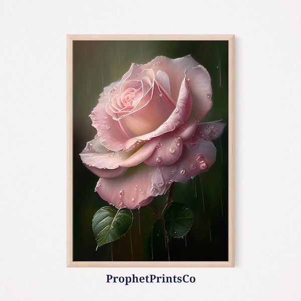 Pink Roses Art - Etsy