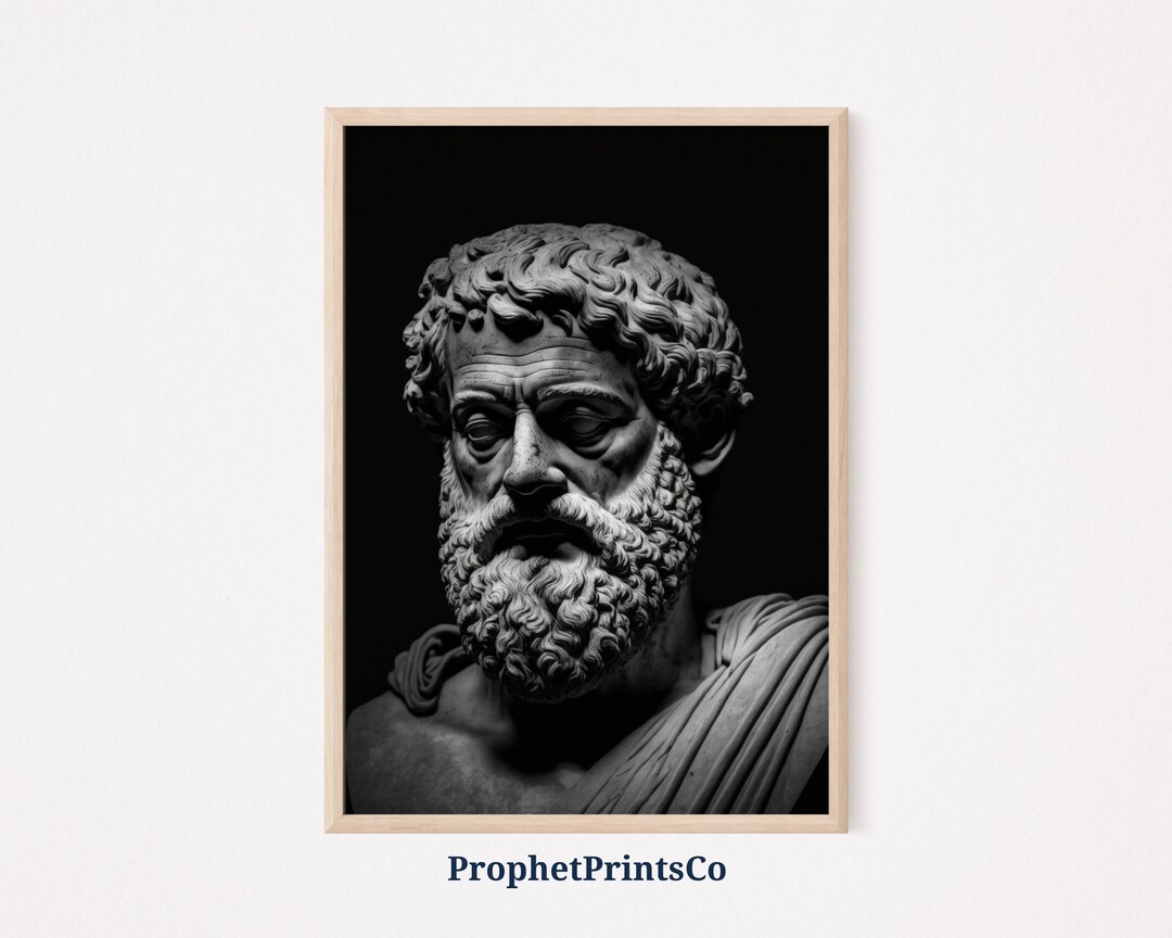Aristotle Poster Print | Monochrome Wall Art | Greek Philosophy Gift ...