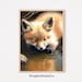 Baby Fox Poster Print Fox Nursery Wall Art Fox Lover Gift Cute Woodland ...
