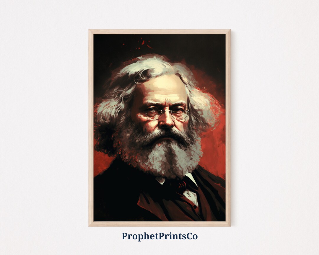 Karl Marx Poster Print | Vintage Oil Painting Wall Art | Philosophy ...