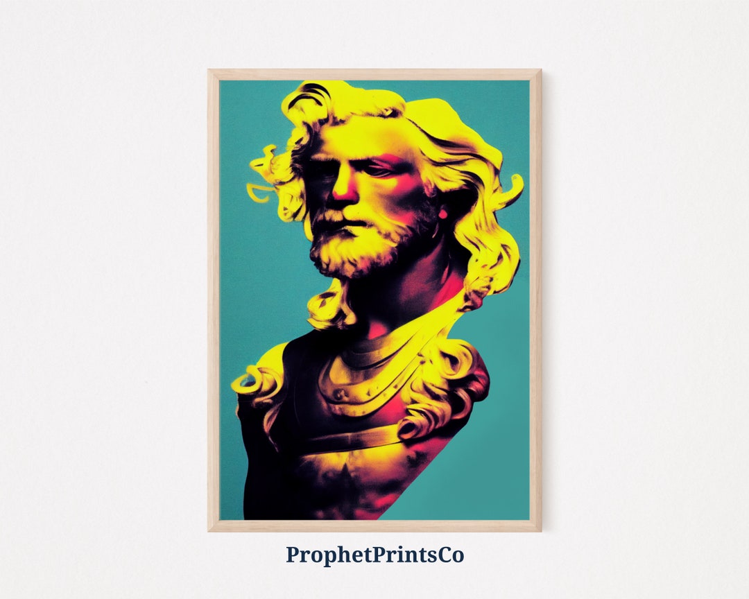 DIGITIAL DOWNLOAD Zeus Painting Poster Print | Greek Mythology Wall Art ...