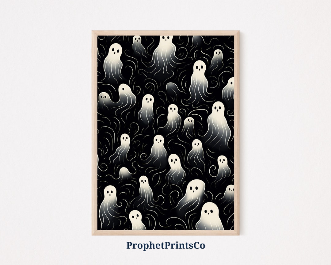 Minimal Ghost Print | Aesthetic Printable Halloween Poster | Halloween ...