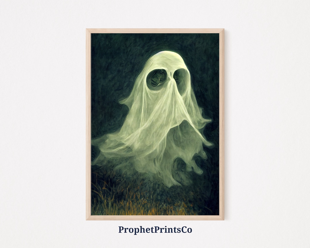 DIGITIAL DOWNLOAD Spooky Ghost Poster Print | Ghost Painting ...